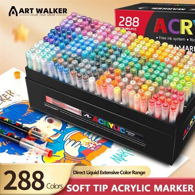 240/280 Colors Art Markers Soft Brush Pen Tip Acrylic Marker