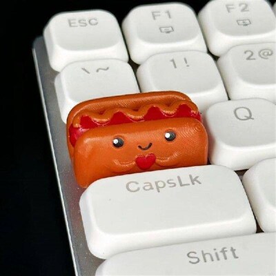 H8WA Resin Keycaps Realistic Burger Fries Hotdog Designs