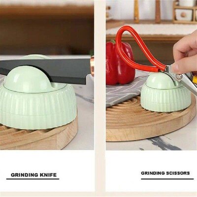 Kitchen Sharpener Tool Suction Cup Rounded Housing Portable
