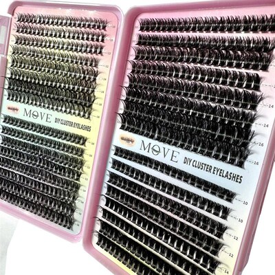 New 640 Cluster Lashes Kt 5D Fluffy Thck Eyelash Extenson Kt