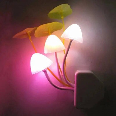 Novelty Mushroom Fungus Night Light EU & US Plug Light Senso