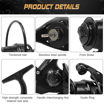 9+1 BB Fishing Reel Dual Brake System Speed Ratio Smooth Spi