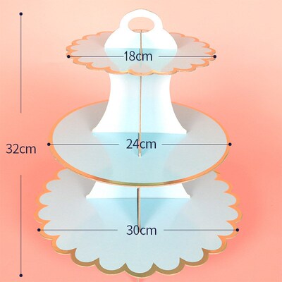 Disposable Paper Cake Stand 3tier BirthdayWedding Dessert Ta