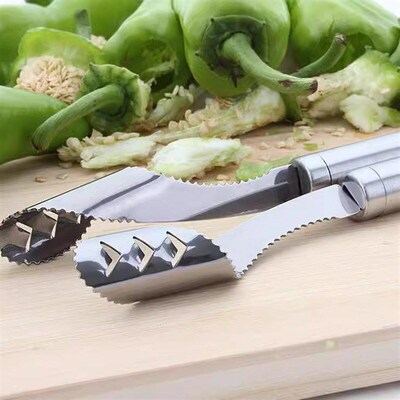 Multipurpose Fruit Veg Tool Stainless Steel Chili Core Remov
