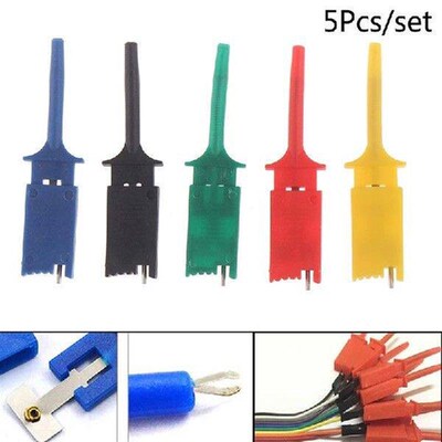 5Pcs/set Meter Tester Leads Test Probe Hook For SMD IC Test