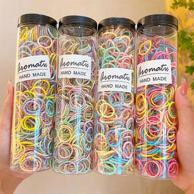 Colorful+rubber+bands+do+not+harm+hair,+high+elasticity+for