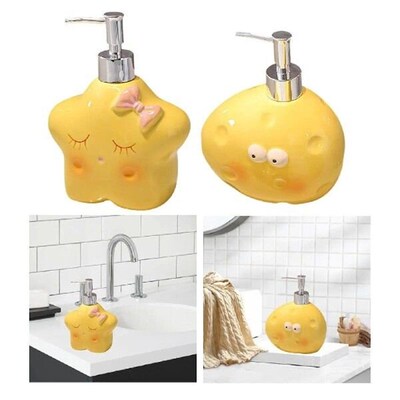 Ceramic Soap Dispenser Lotion Dispenser with Pump Portable