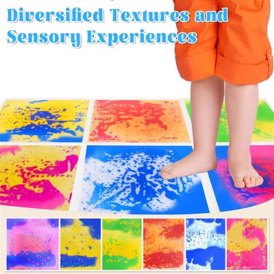 Sensory Mat Liquid for Toddlers: Texture Floor Tiles Sensory