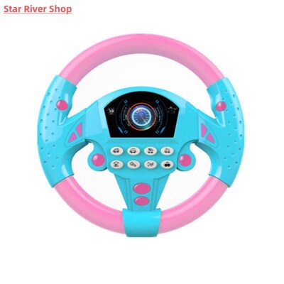 Eletric Simulation Steering Wheel Toy with Light Sound Baby