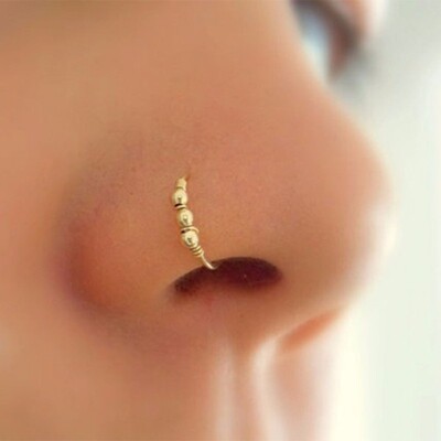 2020鼻环有洞穿孔鼻钉无洞 nose ring nosering 印度鼻环耳环鼻钉