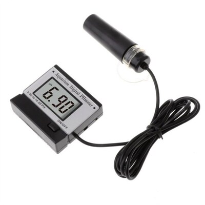 Digital pH Meter Monitors Hydroponics Aquarium Swimming