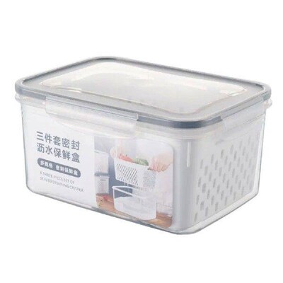 3 PCS Fruit Storage Containers with Lids Produce Saver
