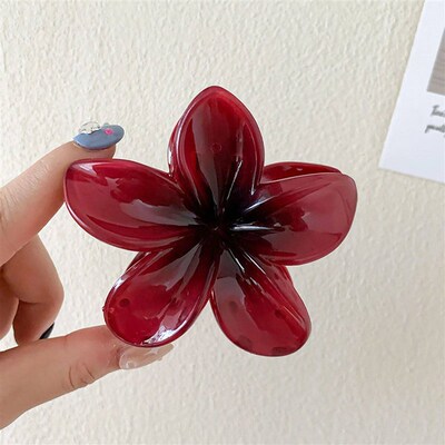 Gradient Frangipani Hair Clip 1PC Plumeria Hairpin Ins Style