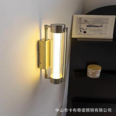 包豪斯壁灯现代中古风卧室床头灯设计师工业风民宿走廊挂画LED灯
