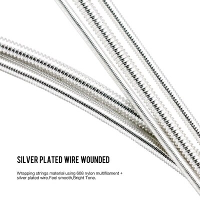 Orphee 6pcs/Set Classical Guitar Strings Silver Plated Wire