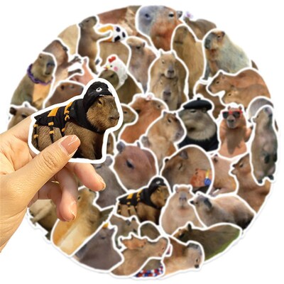 10/50PCS Cute Capybara Animals Graffiti Stickers DIY Phone G