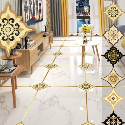 25pcs Self Adhesive Floor Tile Stickers Waterproof Beauty Se
