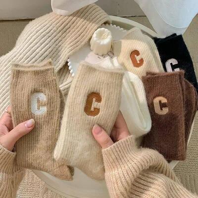 Luxury Women Wool Socks Warm Winter Thick Cashmere Casual Ja