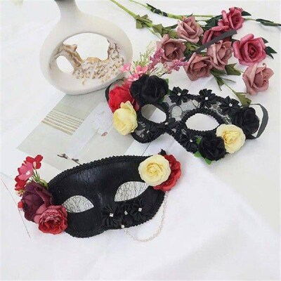 Intricate Lace Design Face Cushion Elegant Lace Masquerade