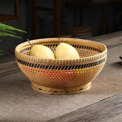 纯手工竹制品竹编果盘 瓜果篮 竹篮子菜篮子馒头筐竹筐竹编果篮精