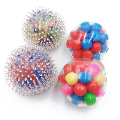 Squeeze Ball Toy DNA Colorful Beads Relieve Stress Hand