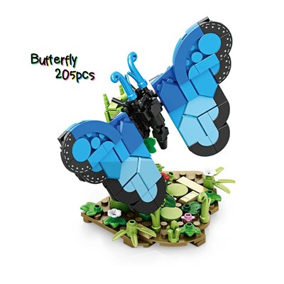 1Pc Insect Building Blocks Mantis Dragonfly Butterfly Beetle