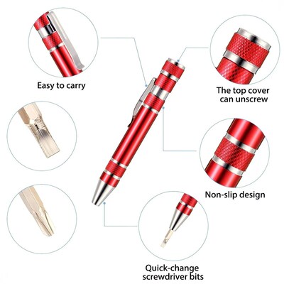 STONEGO 8 in 1 Mini Screwdriver Set - Magnetic Small Screwdr