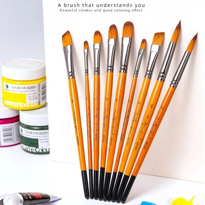 32Pcs Paint Brush Set for Acrylic Painting Premium Nylon Bri