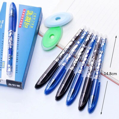 57Pcs/Set Erasable Gel Pens Black Blue Refill Rod 0.5mm Ball