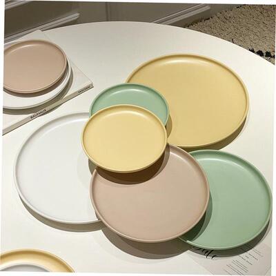 Ceramic dinner plate Round pizza plate Breakfast salad plate
