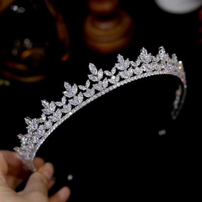 New CZ Tiaras And Crowns Bridal Headpiece For Weddings Hair