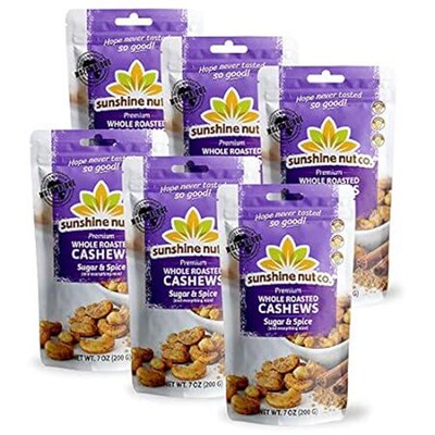 Whole Roasted Lightly Salted Cashews by Sunshine Nut Co.,