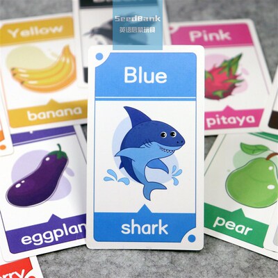 跨境英语启蒙Flashcards闪卡字母儿童早教颜色数字形状动物ABC
