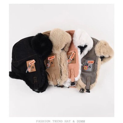 Bomber Hat Men Women Thick Warm Russian Ushanka Fur Hat Fash