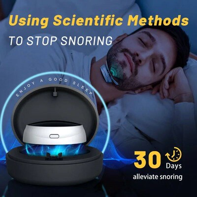 Smart Anti-Snoring Device TENS Pulse Snore Stopper Portable
