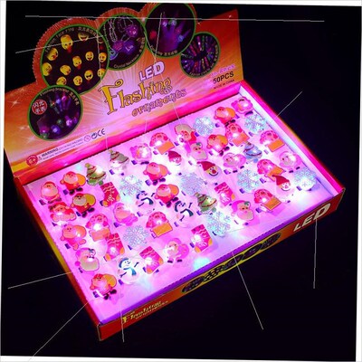 Christmas glitter soft glue ring Glitter ring toy stand