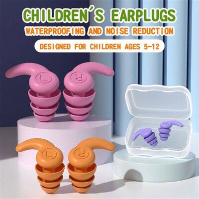 1 Pair Silicone Earplugs Sound Insulation Waterproof 3