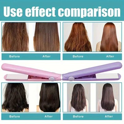 Mini Hair Straightener, Multi-color Splint, Quick Heating, N