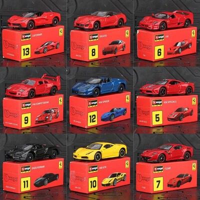 1:64 Series Bugatti Ferrari 599 GTO Alloy Car Model Diecasts