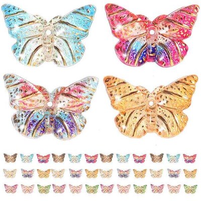 100 Pcs Cartoon Simulated Butterfly DIY Ornament Potted