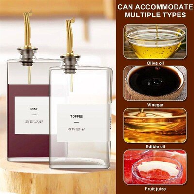 2Pcs 350ml Olive Oil Dispenser Glass Cooking Oil Dispenser
