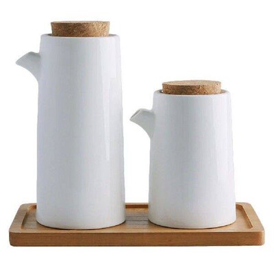 Ceramic Oil Pot Seasoning Bottles Spice Holding Condiment