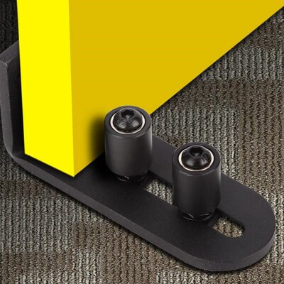 Upgrade Barn Door Hanging Rail Swing Stop Roller Carbon Stee