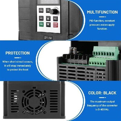 2.2KW 220V Variable Frequency Drive Inverter Single To 3