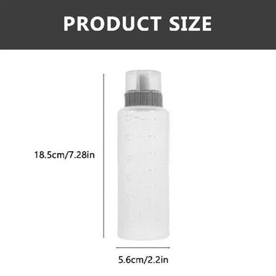 4 Pcs 350ml Transparent Squeeze Sauce Bottle 5 Row Holes