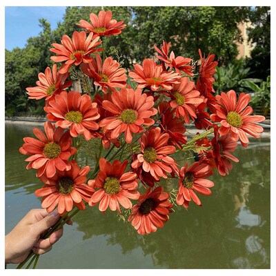 Fake Flowers 6-headed Sunflower Simulation Bouquet Small Blo