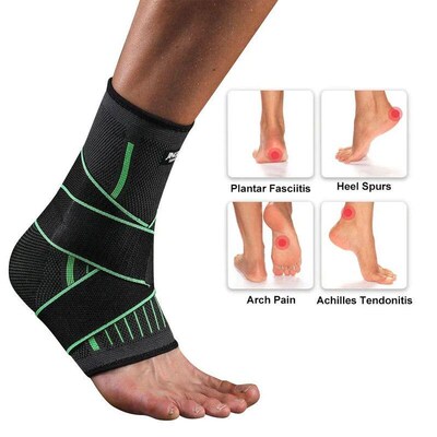 Adjustable Elastic Ankle Brace Compression Sleeve Foot Suppo