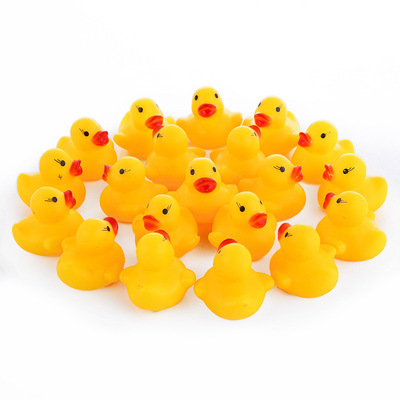10pcs/lot Cute Baby Kids Squeaky Rubber Ducks Bath Bathe Roo
