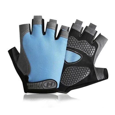 Gym Anti-Slip Half Finger Gloves Breathable Dumbbells Gloves