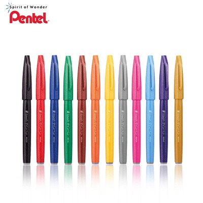 Colored Art Marker Felt Pen Calligraphy Drawing Brush Stroke